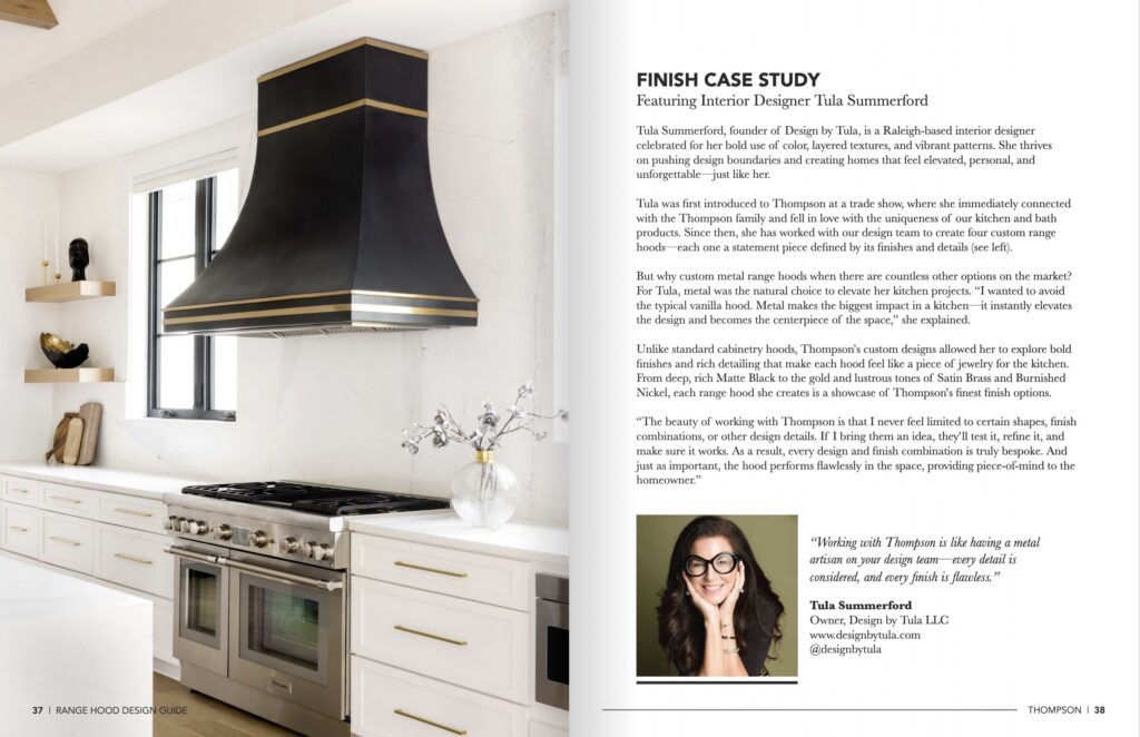 Thompson Unveils “Above It All,” a New Custom Range Hood Design Guide ...